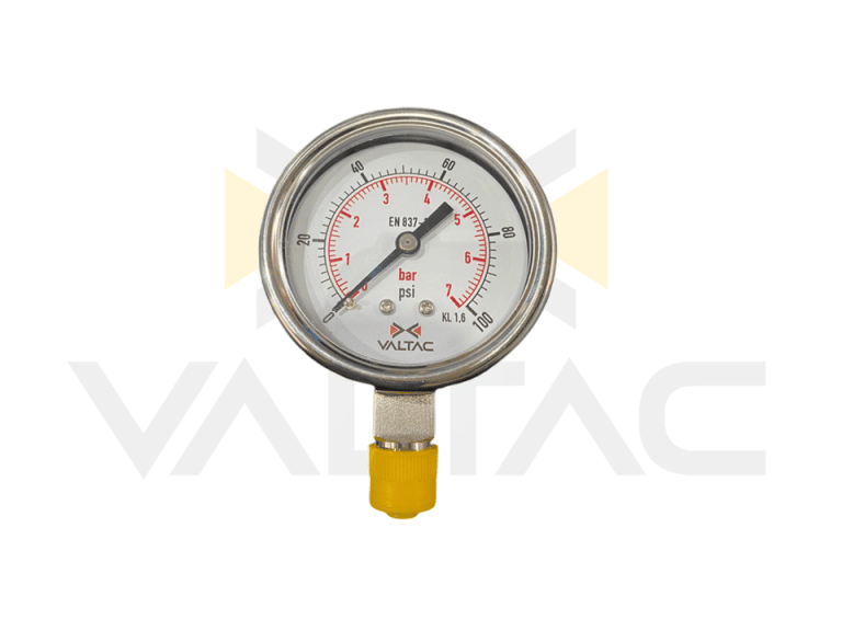 MANOMETRO CARATULA AC INOX DE 2 1/2 RAIZ DE BRONCE 1/4 NPT VERTICAL ...